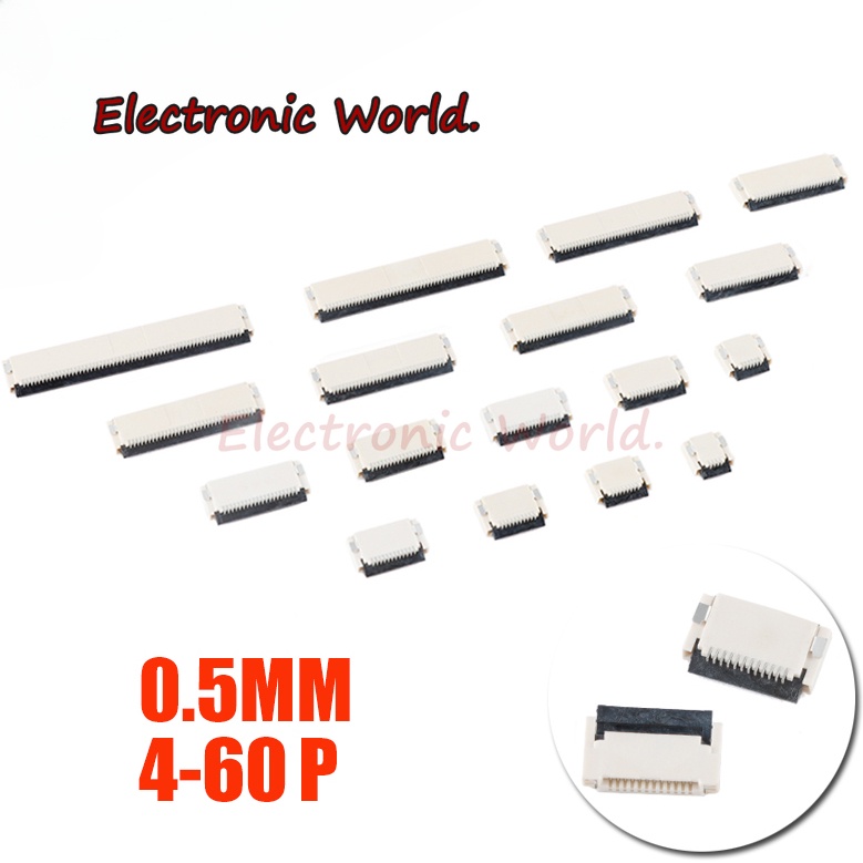 10PCS FFC/FPC Connector Flat Cable Socket 0.5MM Adapter 4/6/8/10/12/14/16-30/32/40/50/60 Pin ...