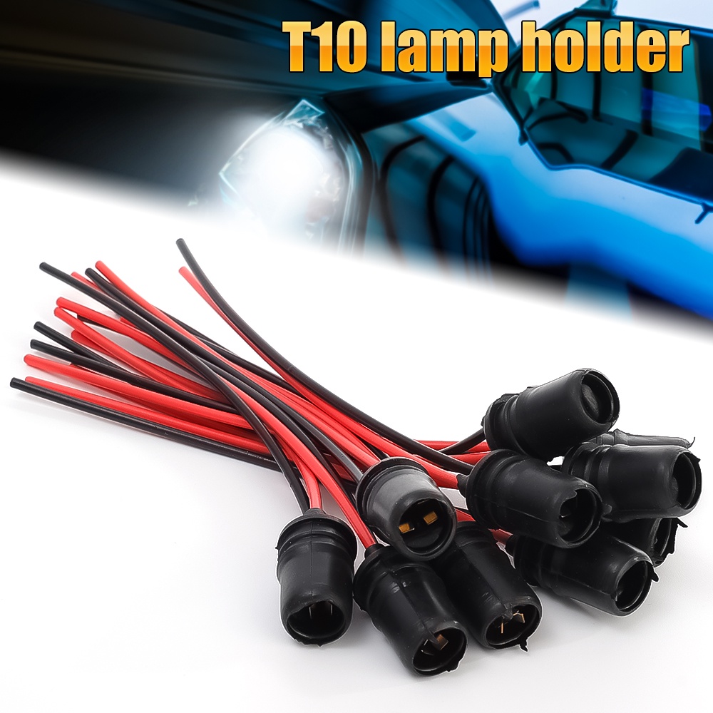 10mm T10 Socket Lamps Bulb Connector Holder/ LED T10 W5W Soft Bulb ...
