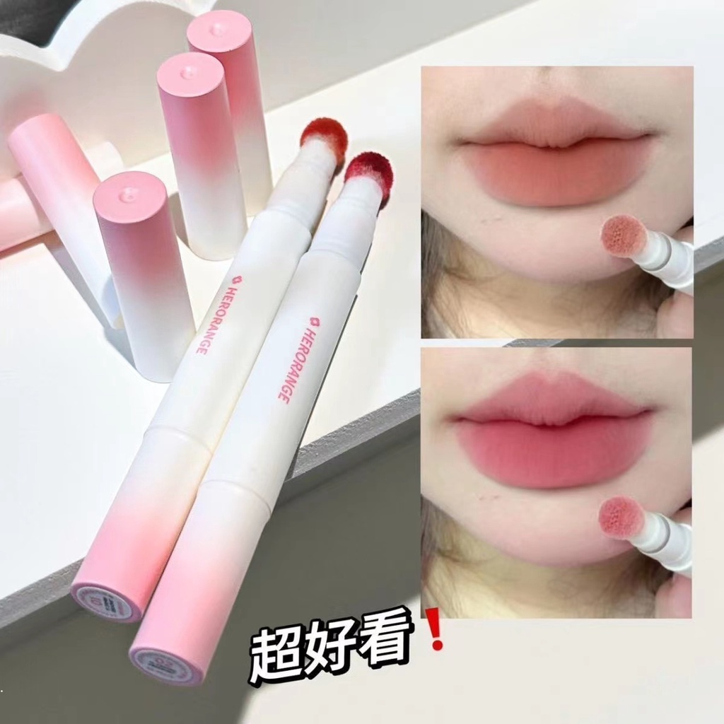 HERORANGE Air Lip Gloss Air Cushion Matte Lip Cream Lipstick Lasting ...