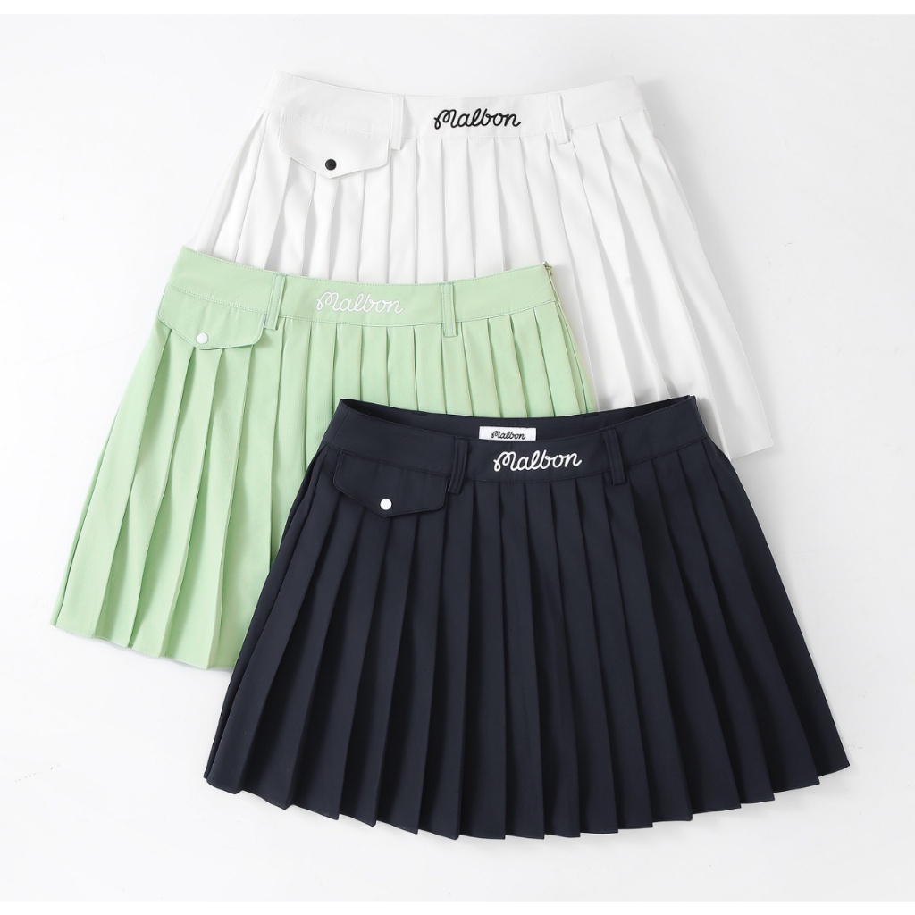 [Korea] MALBON Summer Golf Ladies Skirt Non-Ironing Quick-Drying ...