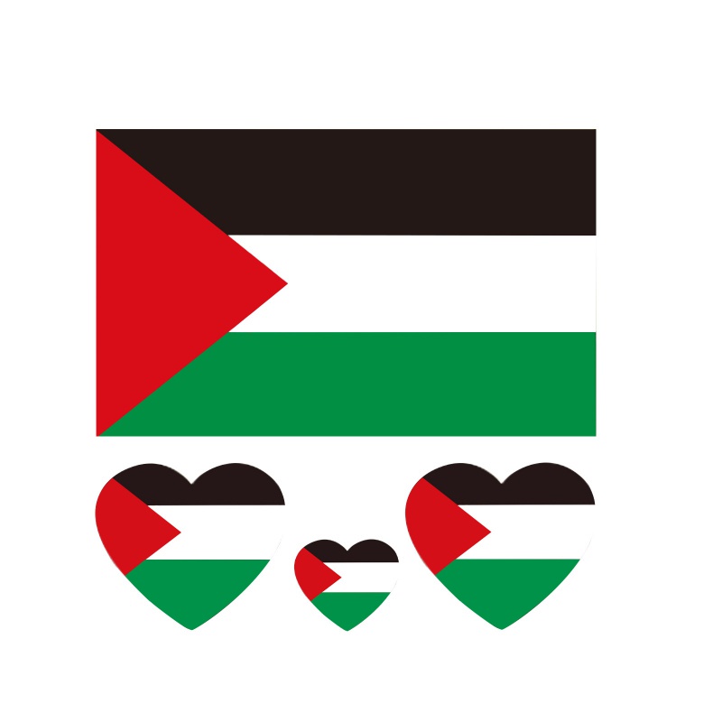 10PC Lots Palestine Flag Temporary Sticker Body Sticker Palestine Flag ...