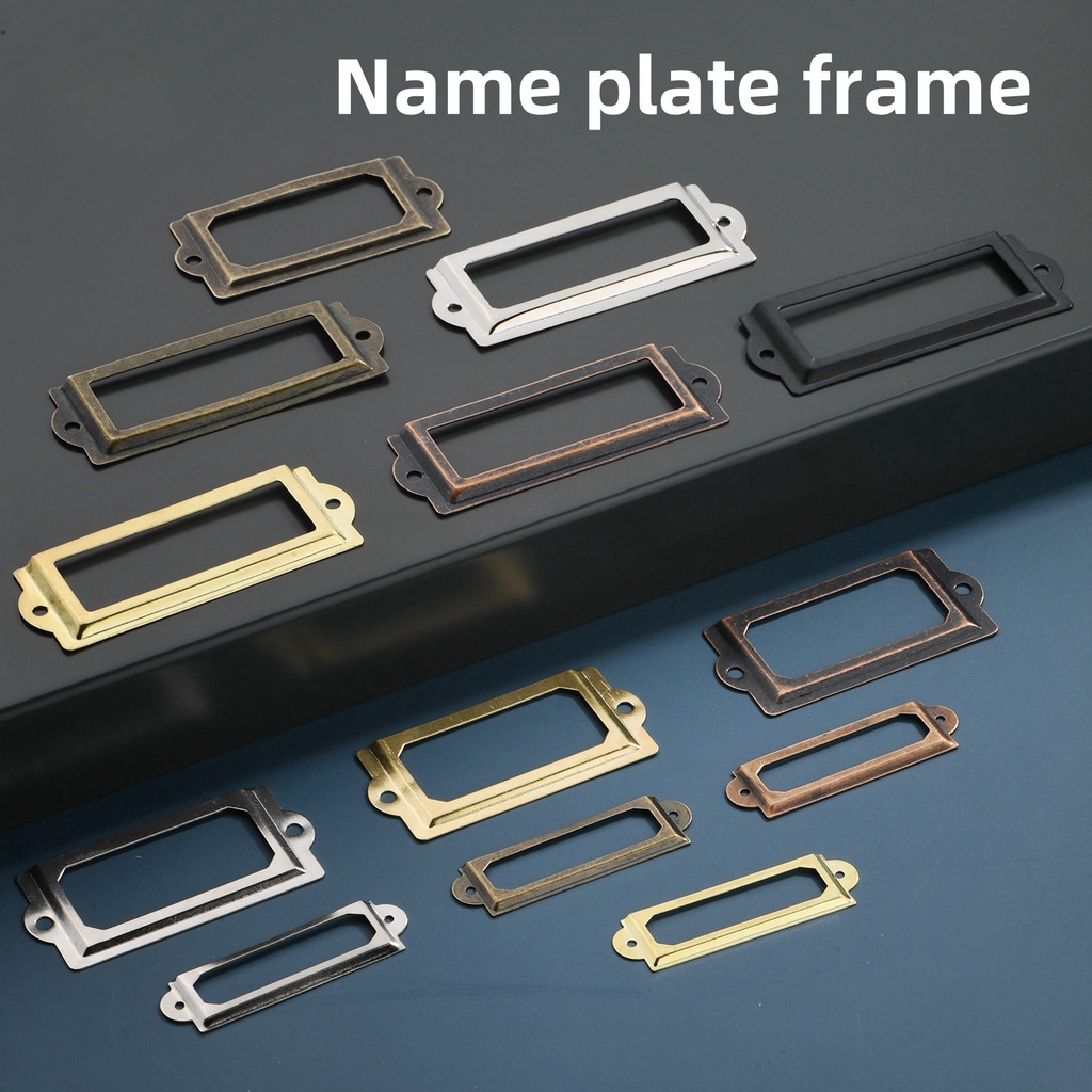 archaistic name plate frame made by surface treatment iron 8-pieces ...