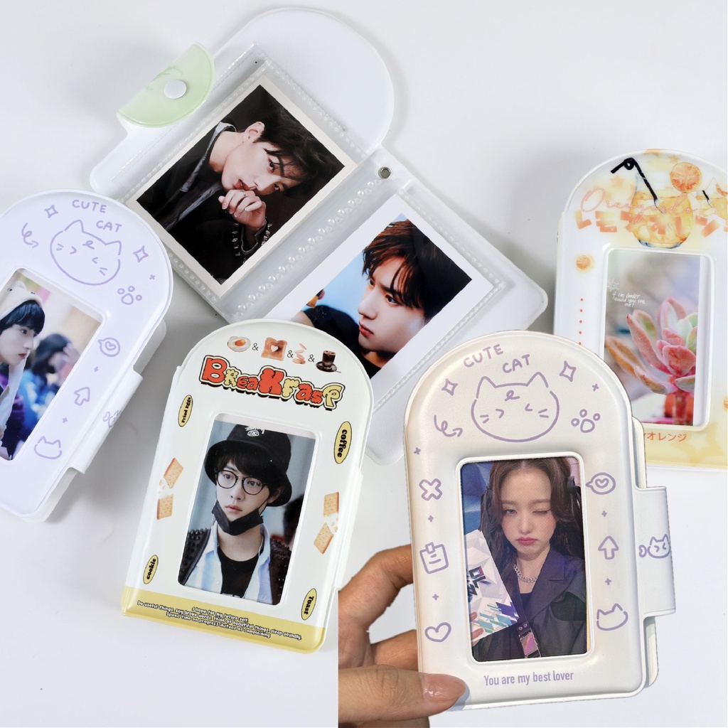 Cartoon Kitten 3 Inch Photo Album with Buckle 32 Slots Cute Idol ...
