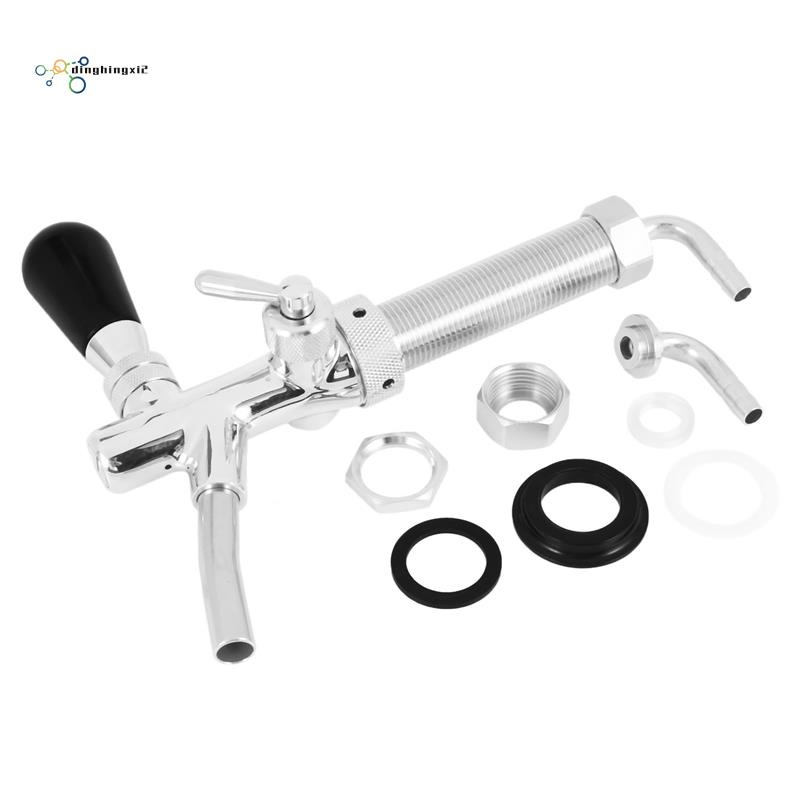 Adjustable Flow Control Chrome Draft Beer Faucet Tap G5/8 Shank Long ...