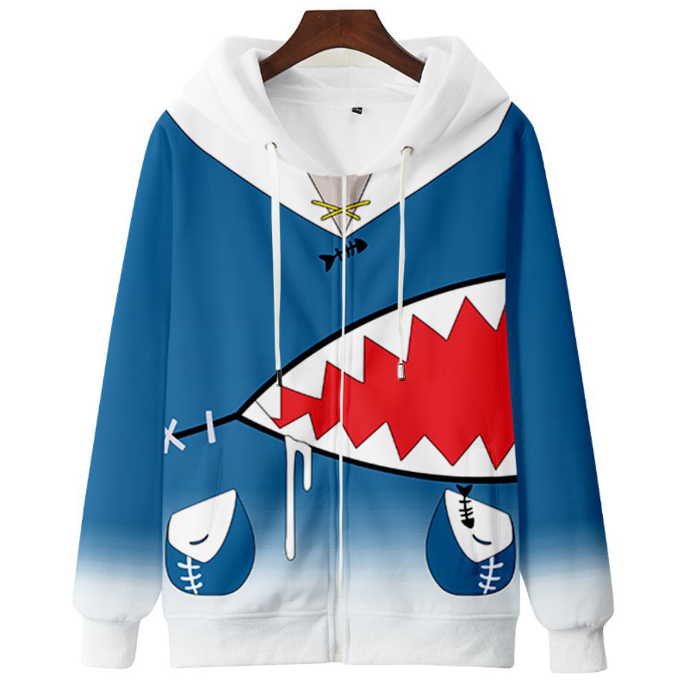 Virtual anchor Gawr Gura jacket coat man and women cartoon anime ...