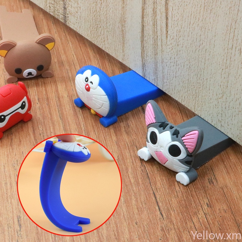 [stock] Cartoon Door Stopper | Silicone Door Jam Wedge Slip Resistant ...