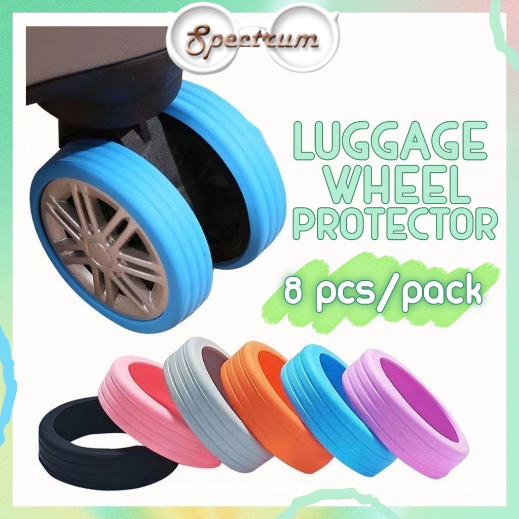 (8PCS/PACK) Luggage Wheel Cover Suitcase Silicone Protection Cover ...