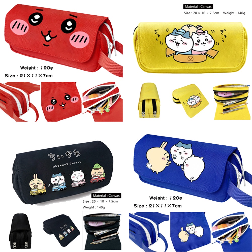 Chiikawa Cute Pencil Box Cartoon Kawaii Large Capacity Student ...