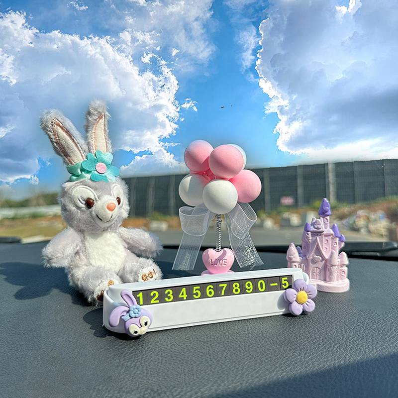 Stellalou Car Temporary Parking Number Plate Cute Girl Car Decoration ...