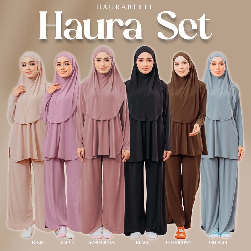 HAURABELLE | HAURA SET SUIT IRONLESS (SUIT ATTACH TUDUNG) | Shopee Malaysia