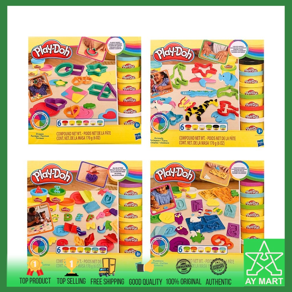 Play-Doh Fundamental Hasbro Playset / Mini Bucket Dough & Clay Number / Shape /Animal / Fruit ...