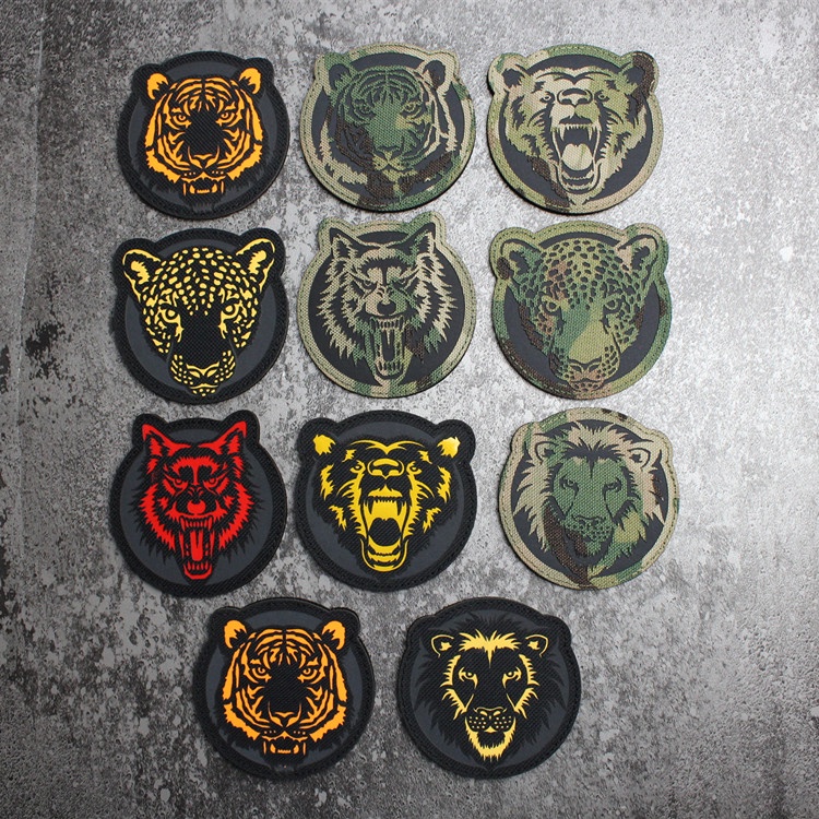 Laser Cutting Reflective Animal Velcro Patch Badge IR Reflective ...
