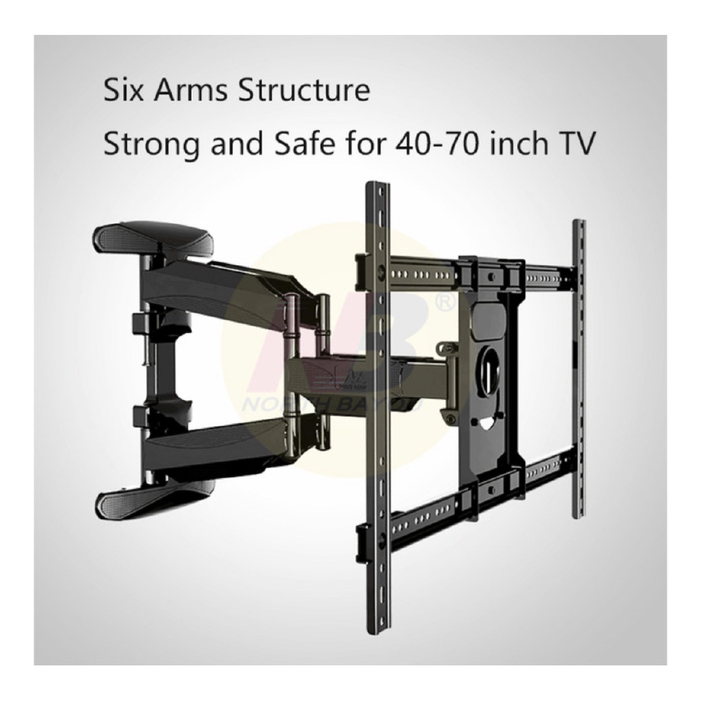 P6 40 - 70 / 45 - 75 Inch NB TV Rack SP6 767-L600 NORTH BAYOU Full ...