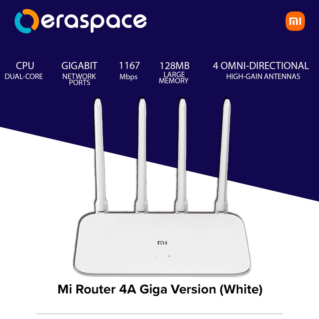 Mi Router 4A Giga Version (White) | Shopee Malaysia