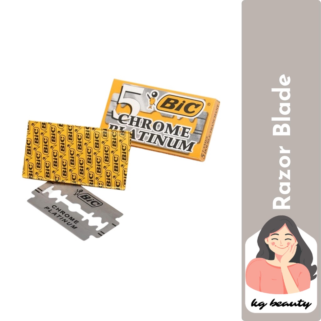 BIC Chrome Platinum Razor Blaze box 5pcs - Hộp 5 Lưỡi Dao Lam Bic ...