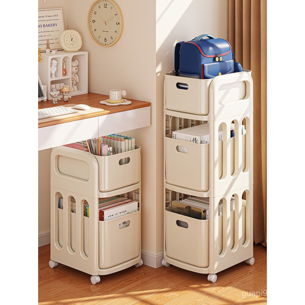 Schoolbag Shelf Removable Trolley Under Desk Book Storage Cabinet ...