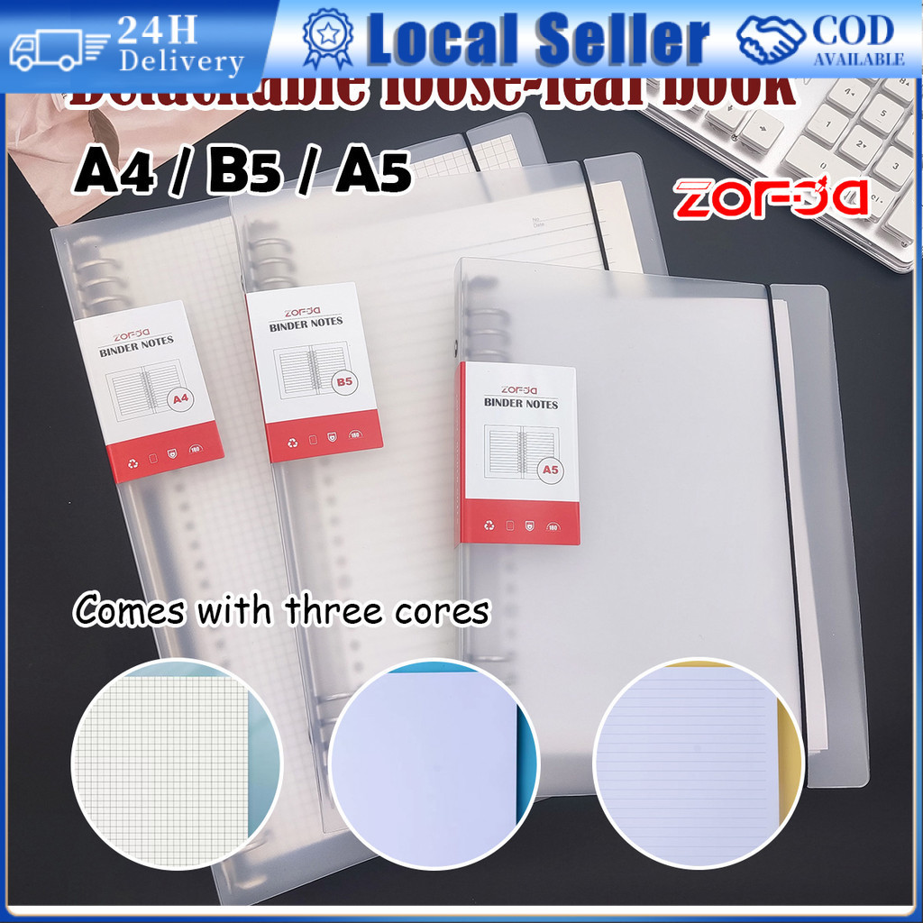 60 sheet A5/B5/A4 Binder Refill pages/ Line Grid Blank /loose leaf Notebook binder Refill ...