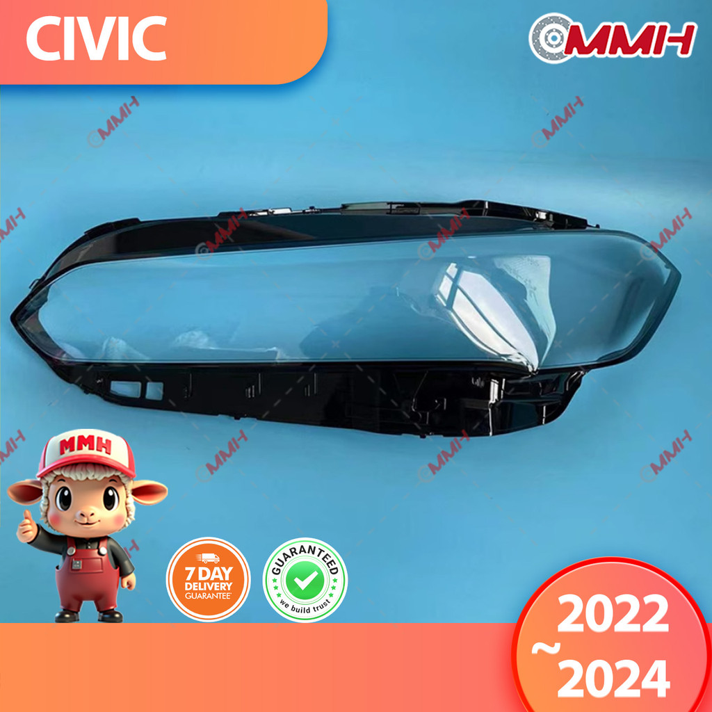 HONDA CIVIC FE 22 23 24 Headlamp Cover Headlight Cover Headlamp Lens ...