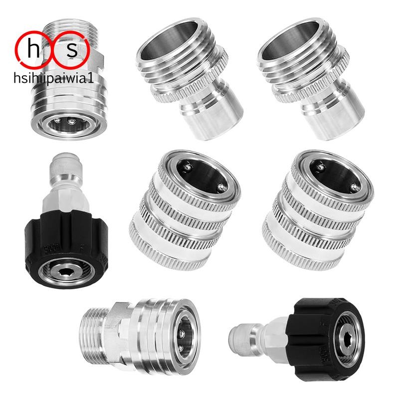 Stainless Steel Quick Connect Set M22 14mm to 3/8 Inch Quick Disconnect ...