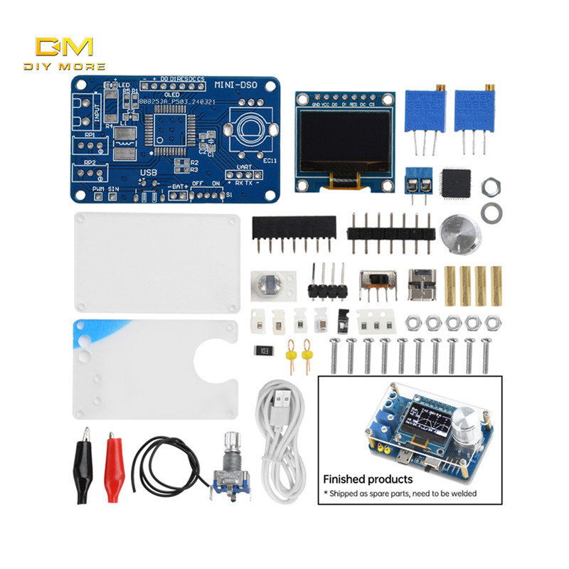 DIYMORE DC 5V Digital Oscilloscope Kit 0.96 inch DOS LCD STC ...