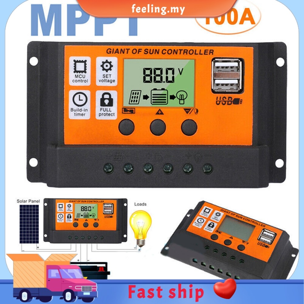 MPPT for PWM Solar Charge Controller Solar Panel Battery Regulator Dual USB Port | Shopee Malaysia