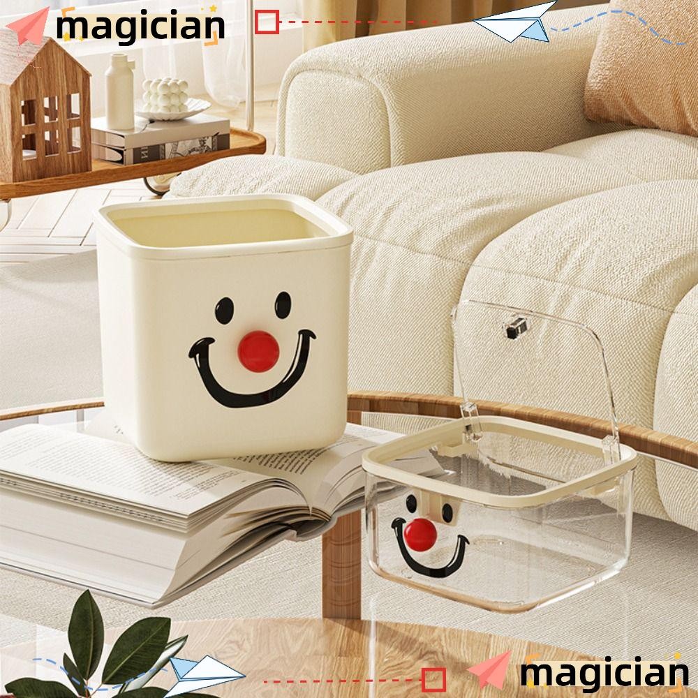 MAGIC Mini Garbage Bin, Joker Smiling Plastic Desktop Garbage Bin ...