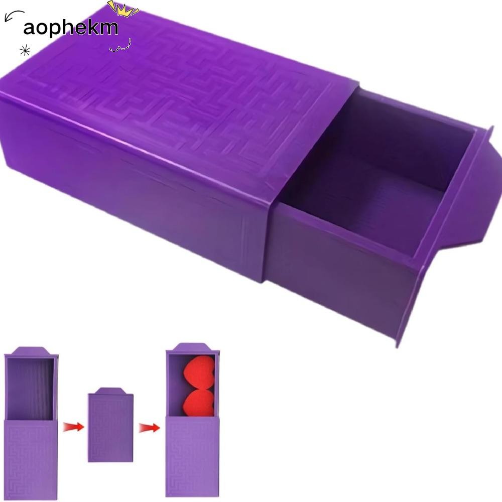AOPHEKM Magic Box, Magic Purple Plastic Magic Disappearing Box, Mystery ...