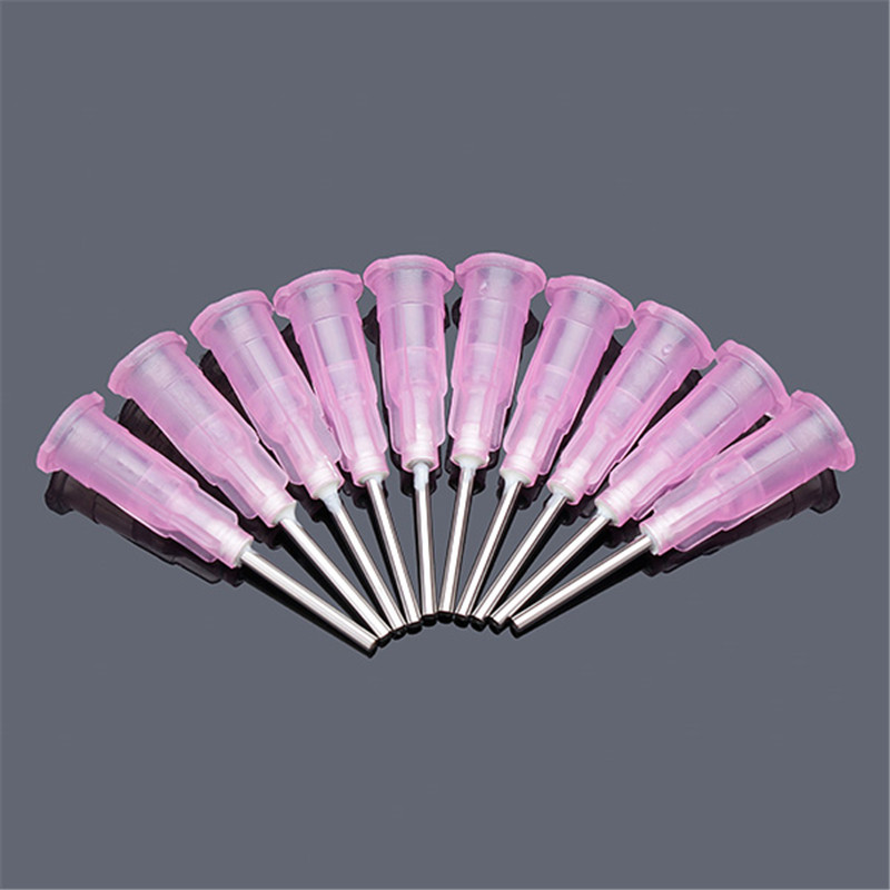 1/10/100pcs 0.9mm pink large stainless steel needle for dispensing used ...