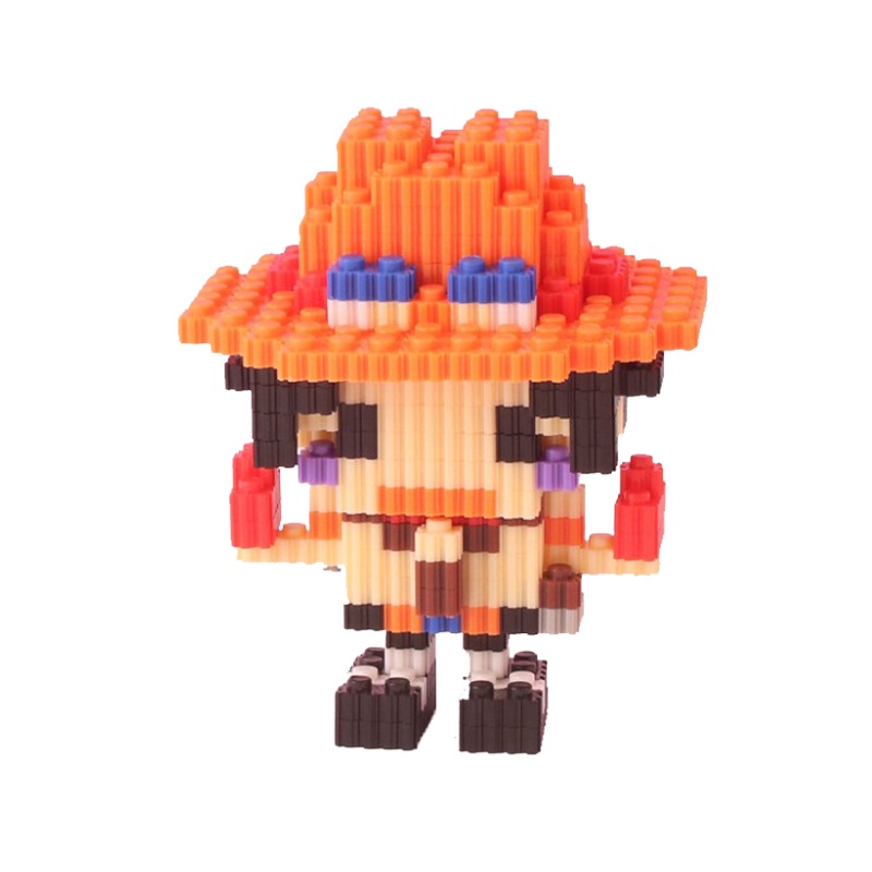 【ONE PIECE / NARUTO】Mini Building Block Luffy Zoro Sasuke Cute Cartoon ...