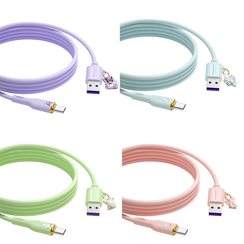 5A 1m Sanrio SJ-663 Characters Pink Macarons Fast Charging Data Cable ...