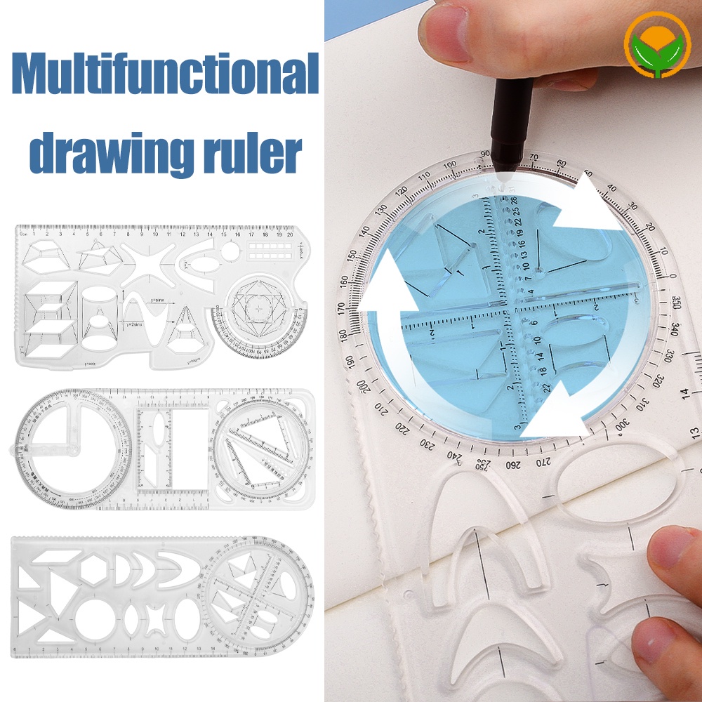 Rotating Quick Drawing Architectural Drawing Measuring Ruler/ Parabolic ...
