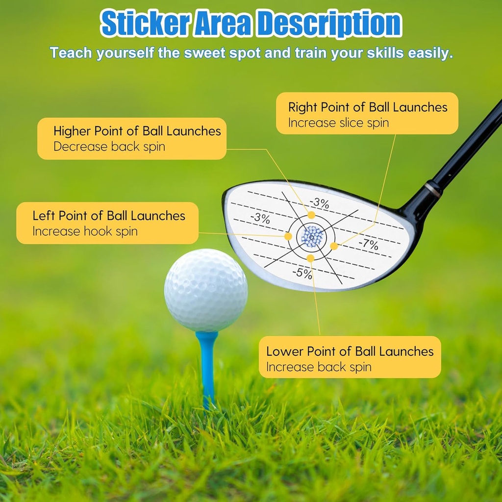 Rhino Valley Golf Impact Tape Set 150Pcs, Standard Self-Teaching Spot ...