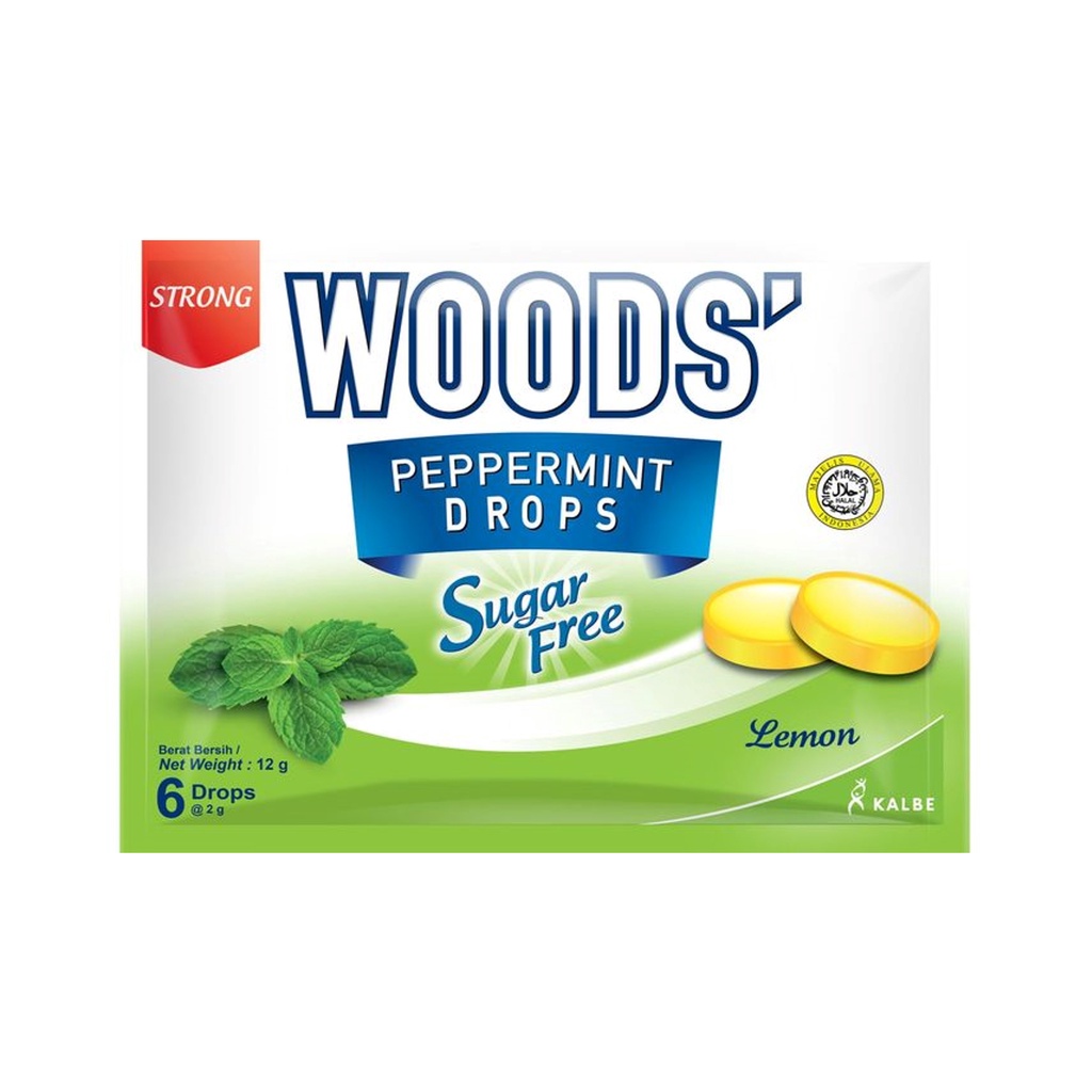 Woods Peppermint Drops 6pcs 15g Sweet Candy Gula Pudina HALAL | Shopee ...