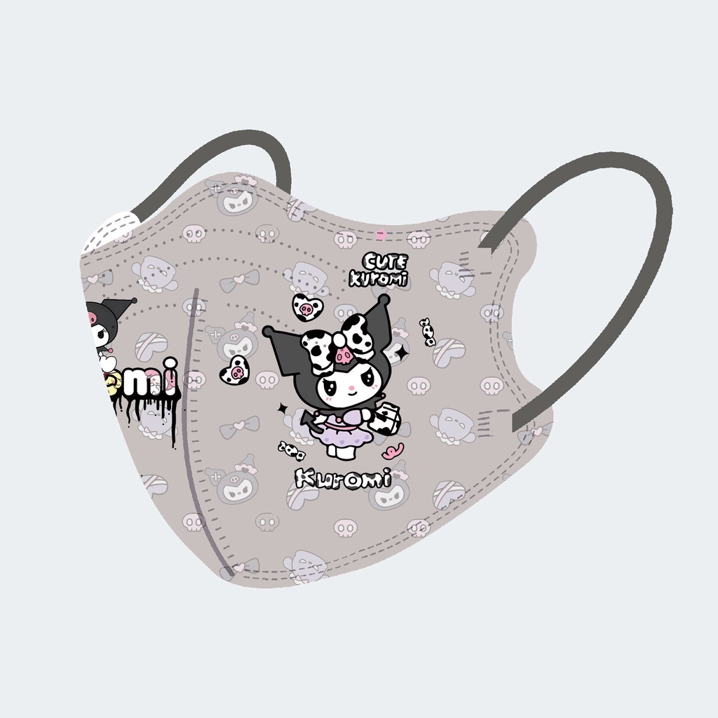 KN95 Kuromi Children's 4D Mask Cute Cartoon Children's Mask 3-12 Year ...