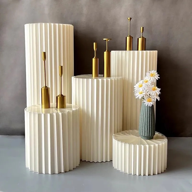 Folding dessert table column display stand mall cabinet birthday party ...