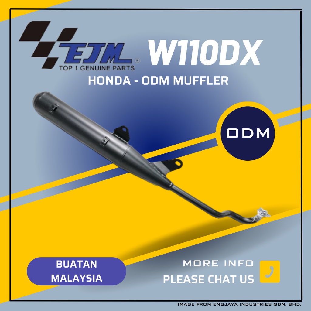 100% EJM HONDA DX110 W110DX STD EXHAUST PIPE COMP ASSY - WAVE 110DX EX ...