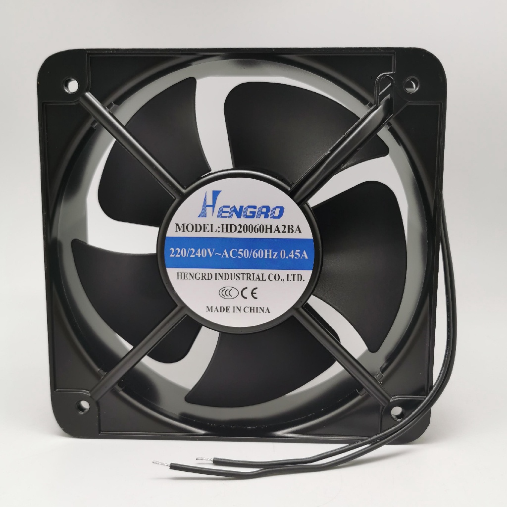 HENGRD 240VAC Axial Blower Fan with Ball Bearing 200 x 200 x 60mm (HD20060HA2BAS) | Shopee Malaysia