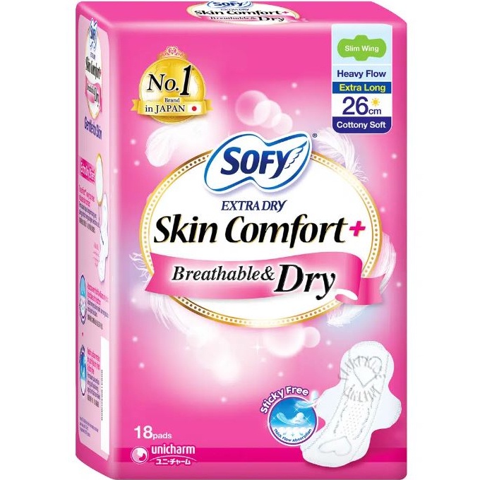 Sofy Breathable & Dry 26cm Day Slim Wing ( 18 Pads ) | Shopee Malaysia