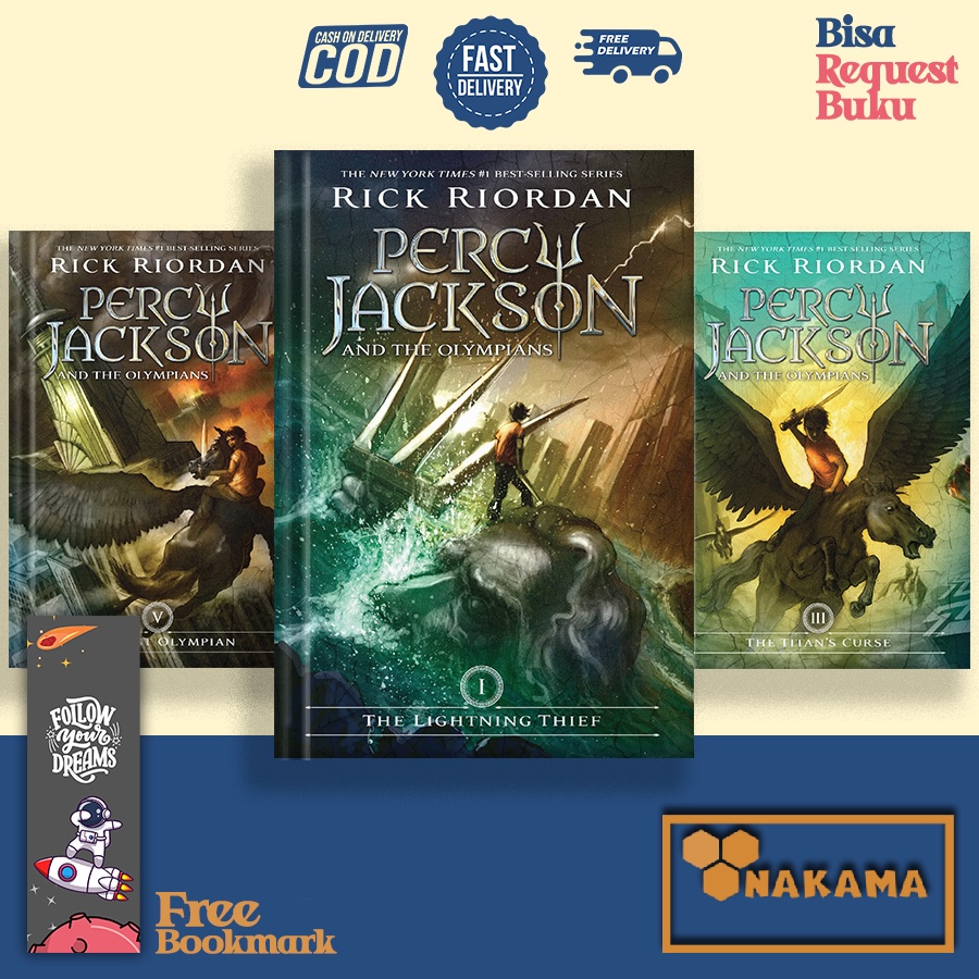 (Old Cover) Percy Jackson and the Olympians (5 book series) by Rick ...