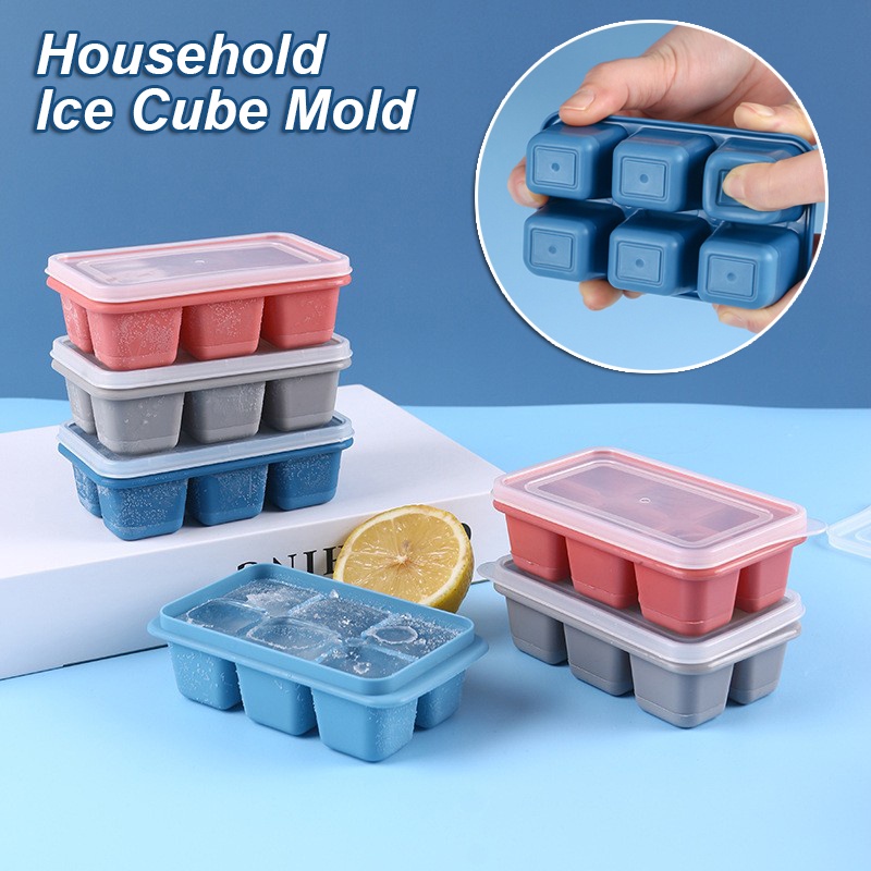 Homemade Ice Cube Grinding Tool / Household Ice Cube Mold / Six Grids ...