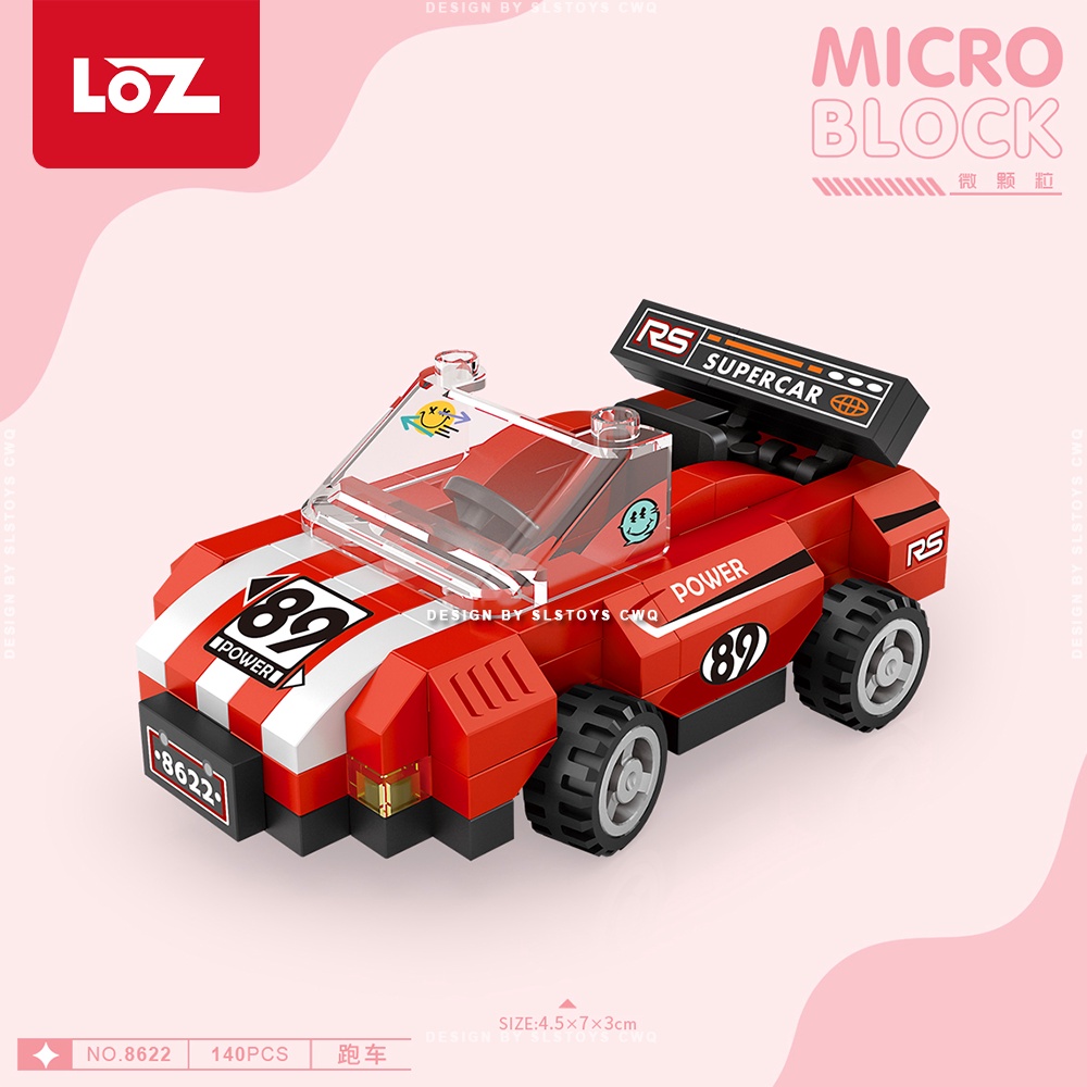 LOZ IDEAS Mini Block Cute Vehicle Car Motorcycle Truck Tank Helicopter ...