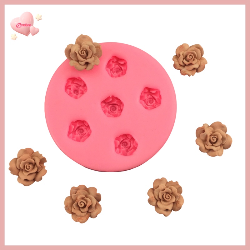 Purelove> 1Pc Mini 3D Rose Flower Shape Silicone Mold Bloom Rose ...