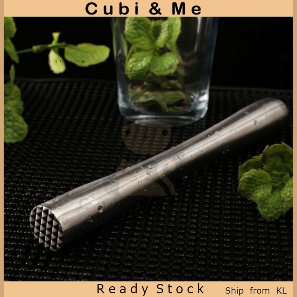 C&M 22.5CM Steel Ice Crushers Stick Cocktail Muddler Icebreaker Stick ...