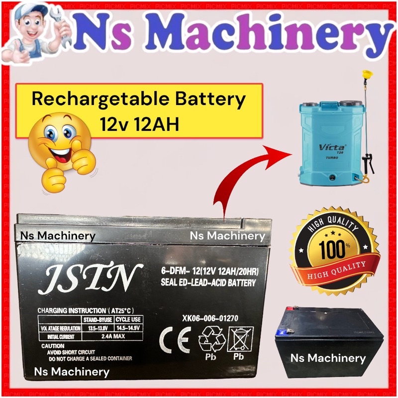 12V 12AH Sealed Lead Acid Battery/Portable Bateri Pam 12V/12AH ...