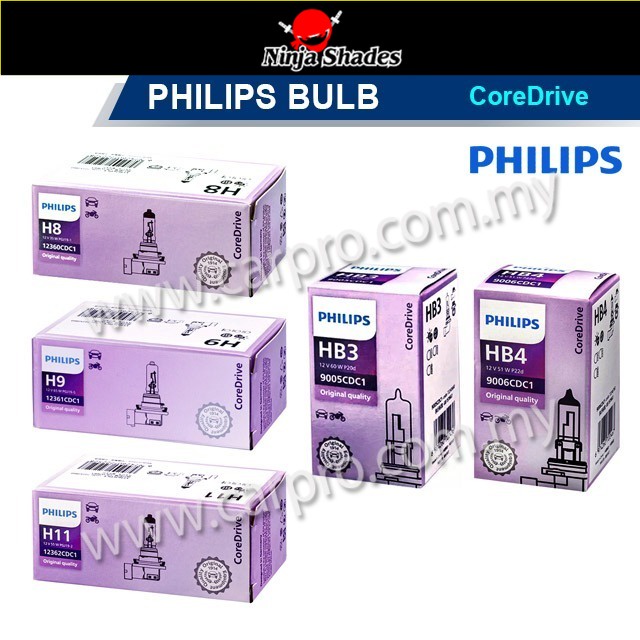Philips CoreDrive H8 H9 H11 HB3 HB4 12V 35W 65W 55W 60W 51W Standard ...