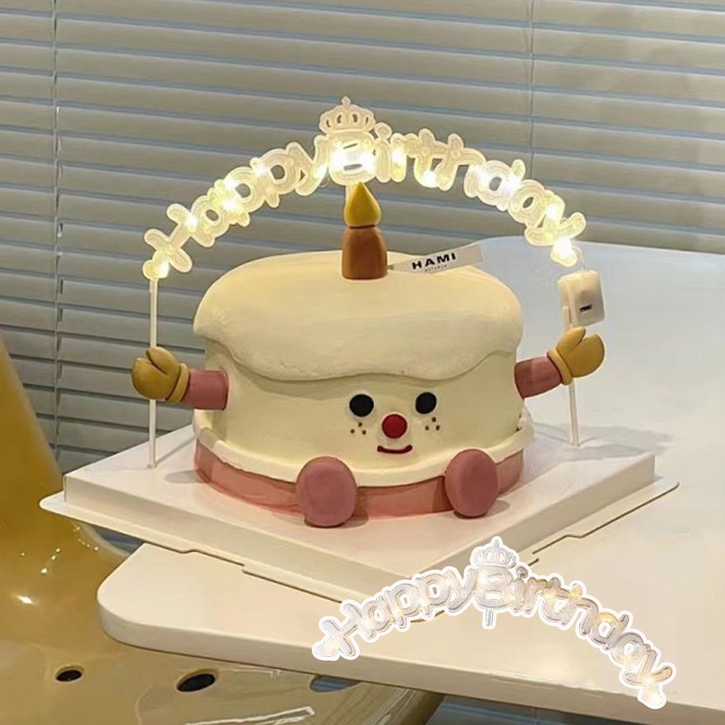 Happy Birthday Light String Cake Decoration Lamp Birthday Party Gift ...