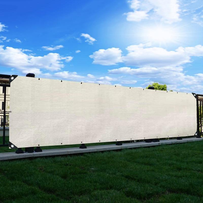 90% Anti-UV Privacy Fence Cover Sun Shades Net White Balcony Screen ...