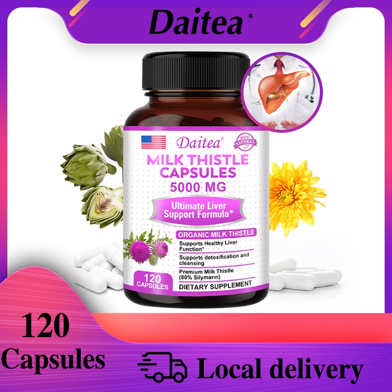 Daitea Milk Thistle Capsule Supplement Supports Healthy Liver Function ...