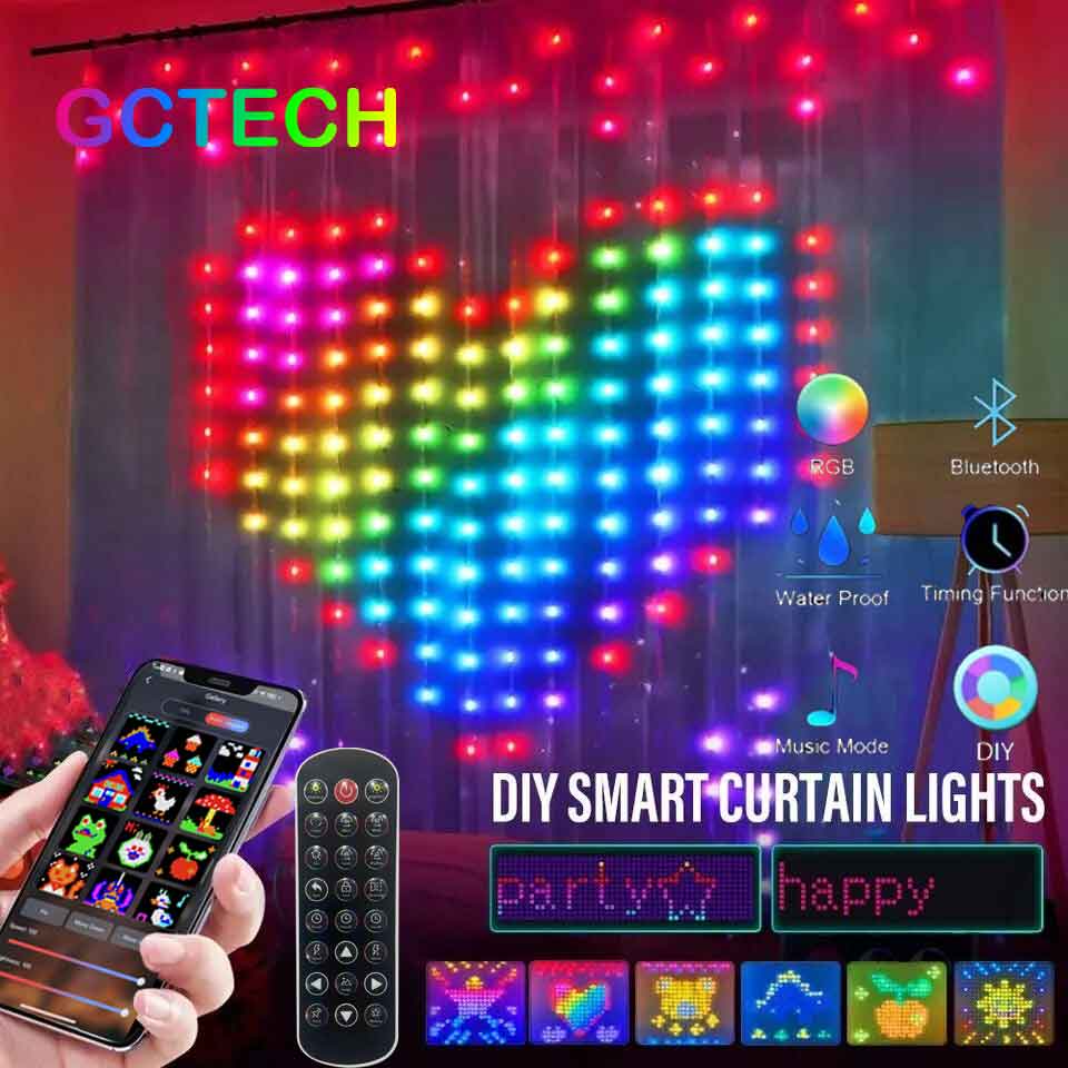 3m*3meters 400Leds Smart Programmable LED RGB Decor, Smart Curtain ...