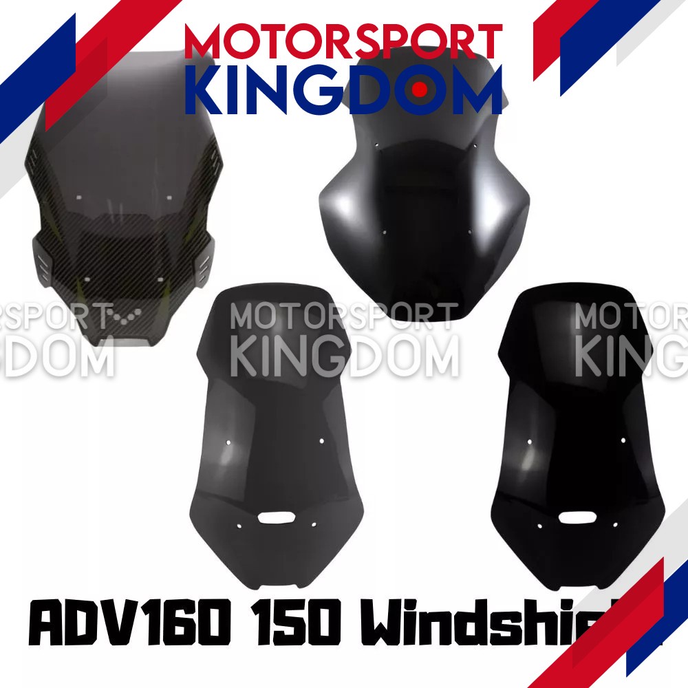 HONDA ADV150 / ADV160 Windshield 55CM Windscreen Fairing Deflector ABS ...